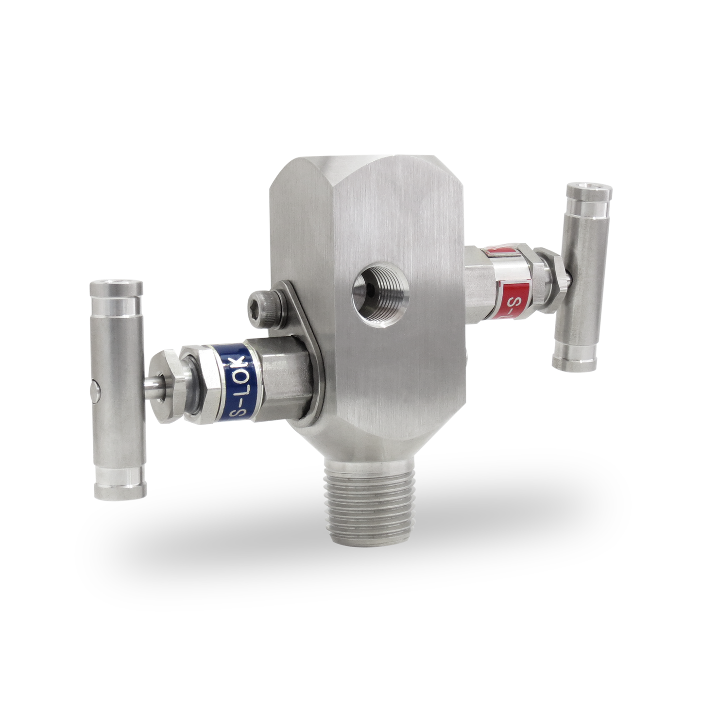 Manifold 2 vias de 1/2" Macho-Hembra roscada NPT – S-LOK México